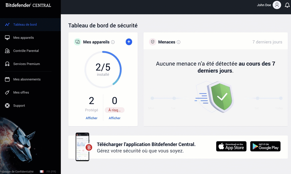 Comment retirer un appareil de votre compte Bitdefender Central